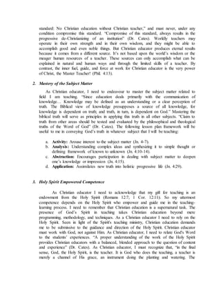 My philosophy-As-Christian-Educator | DOCX | Christianity | Religion ...