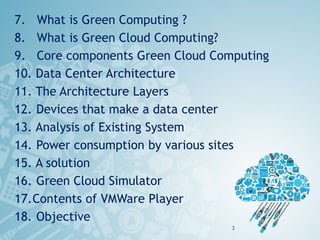 GREEN CLOUD COMPUTING | PPT