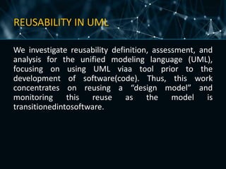 Reusability Vs Extensibility and Methodologies in OOAD | PPTX