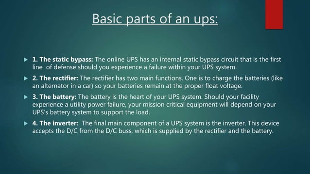 Uninterruptable power supply | PPT