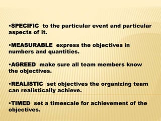 Objectives of events management gajahagsudbeusshekwo | PPT