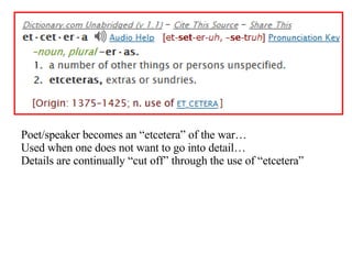 My Sweet Old Etcetera | PPT