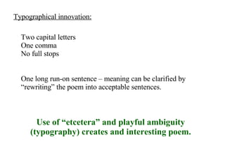 My Sweet Old Etcetera | PPT