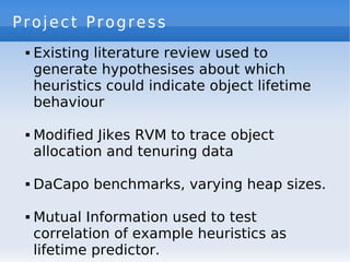 My thesis progress presentation | PDF