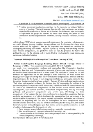 Prof. Hosseini’s Edupolitical Theories | PDF | Free Download