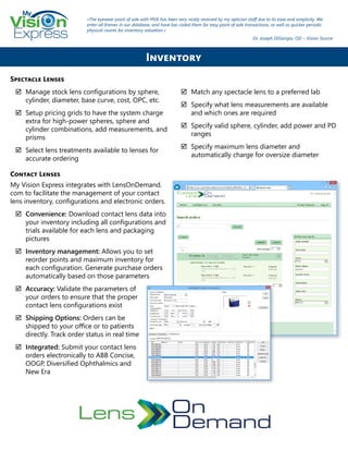 My Vision Express Brochure 2015 | PDF