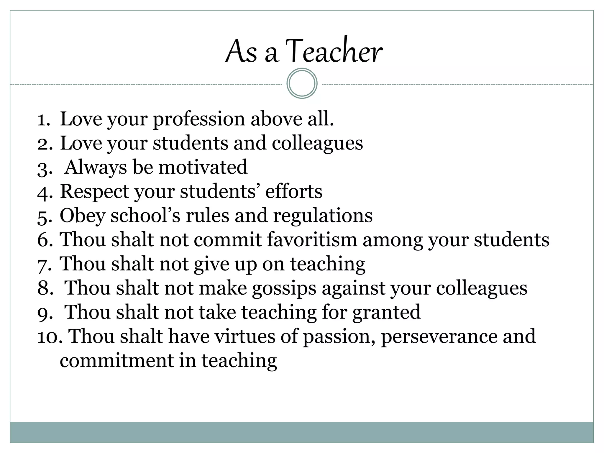 My 10 commandments | PPT