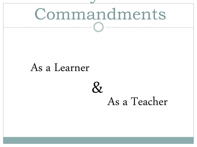My 10 commandments | PPT
