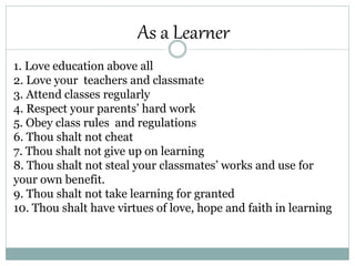 My 10 commandments | PPT