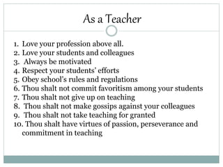 My 10 commandments | PPT