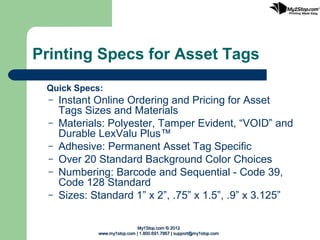 Asset Tags | PPT