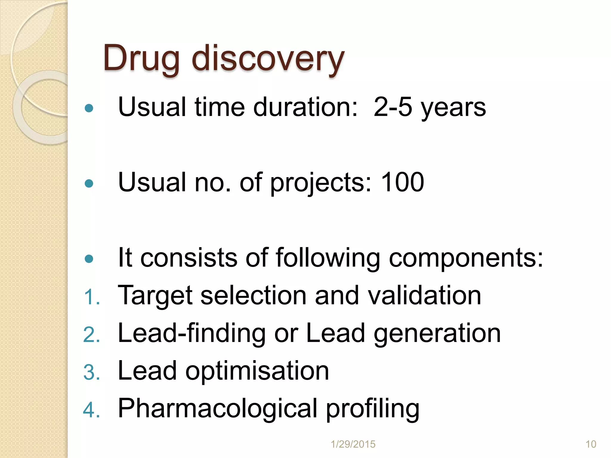 Drug discovery and development | PPTX