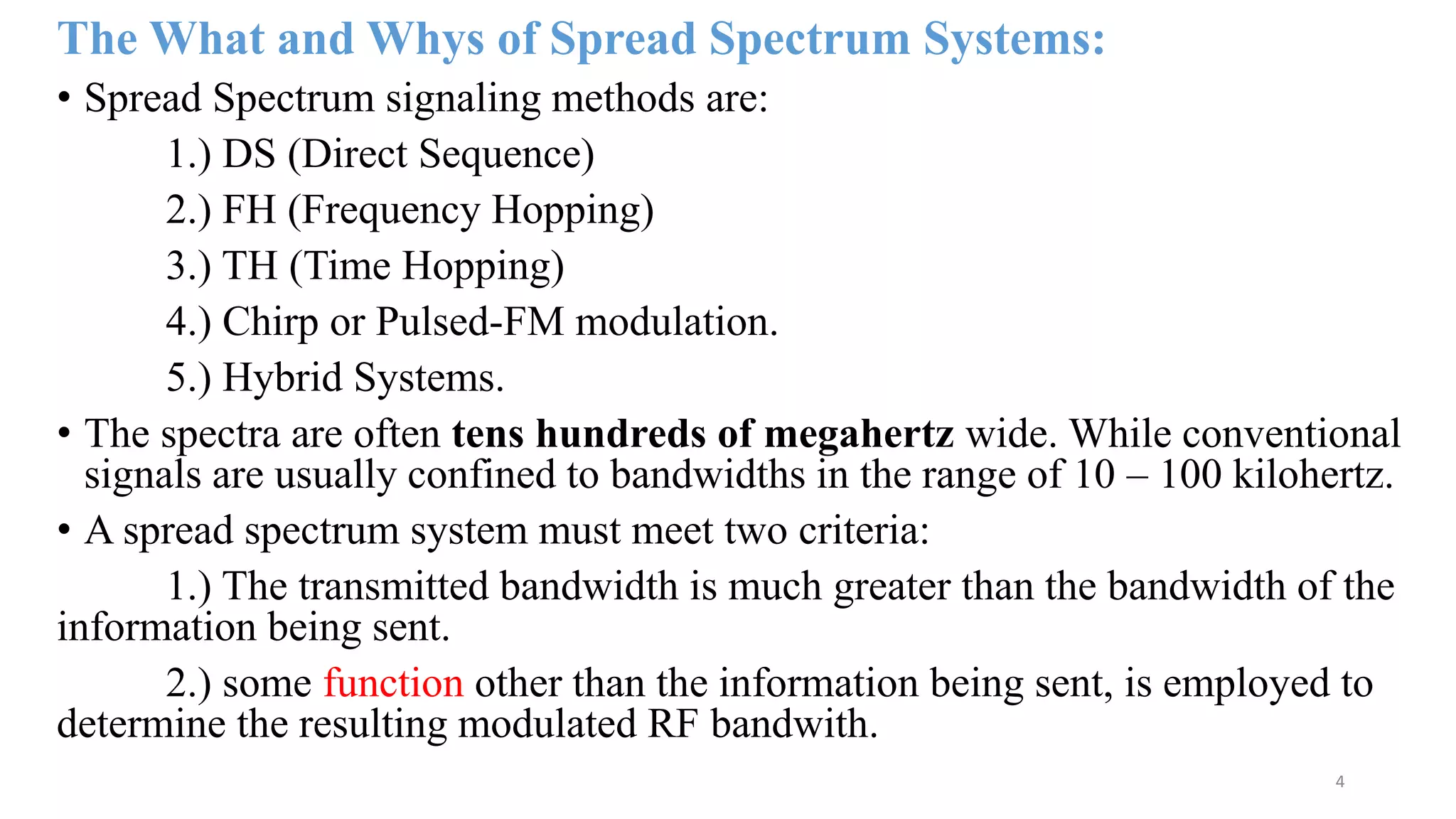 Frequency Hopping Spread Spectrum (FHSS) System | PPTX | Digital Audio ...