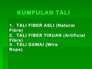 My 2 pengenalan tali - ikatan & simpulan - t2 | PPT