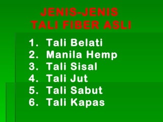 My 2 pengenalan tali - ikatan & simpulan - t2 | PPT