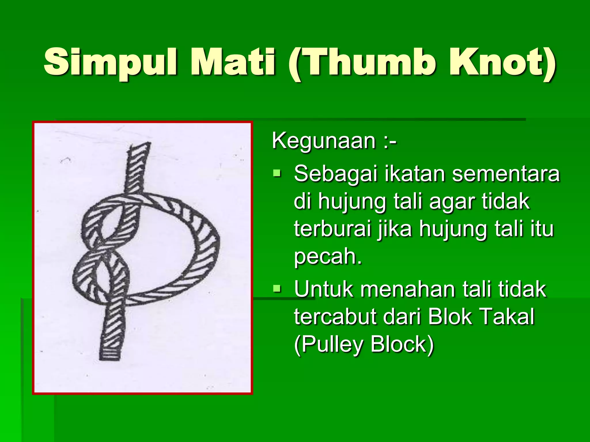 My 2 pengenalan tali - ikatan & simpulan - t2 | PPT