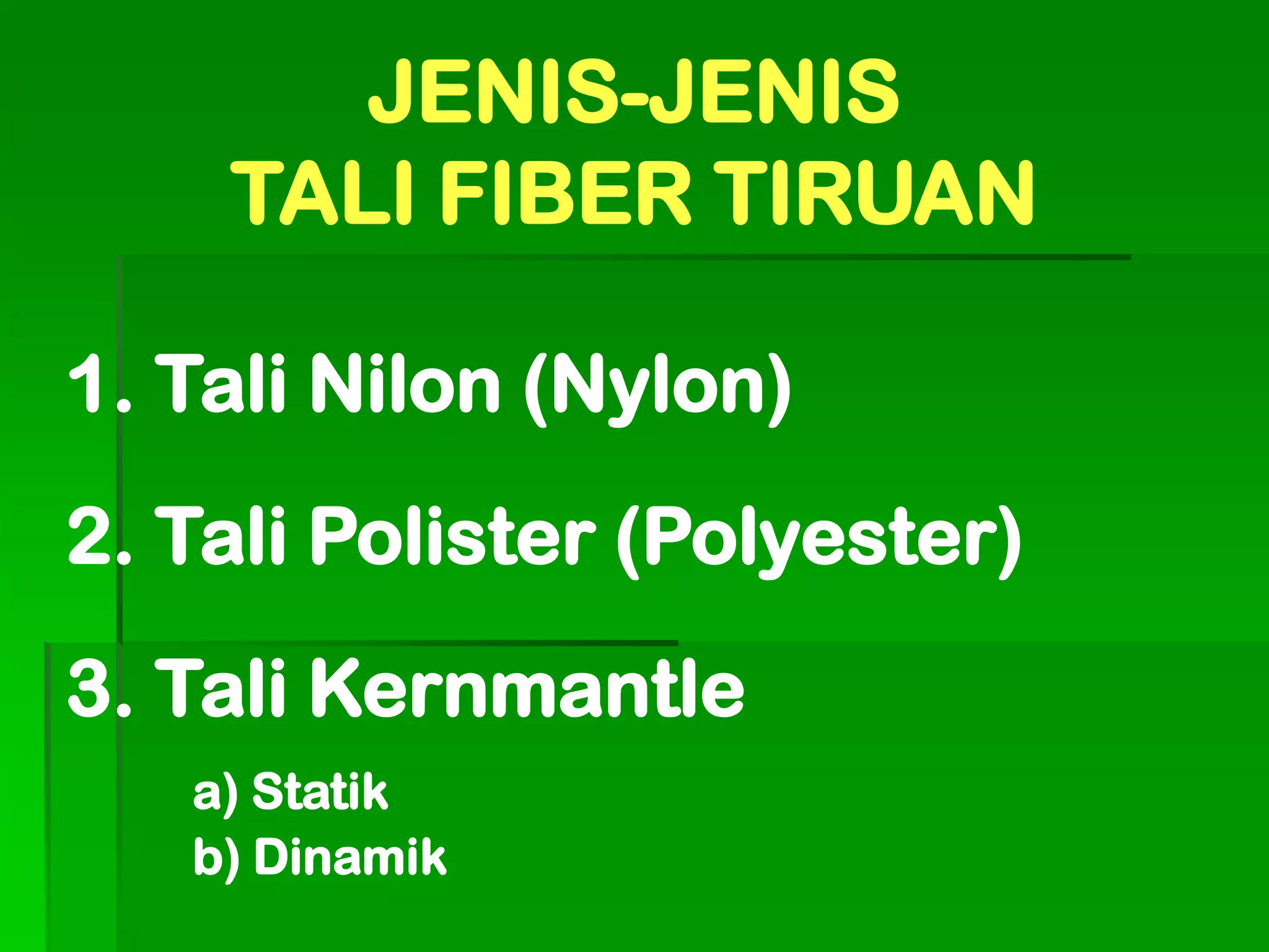 My 2 pengenalan tali - ikatan & simpulan - t2 | PPT