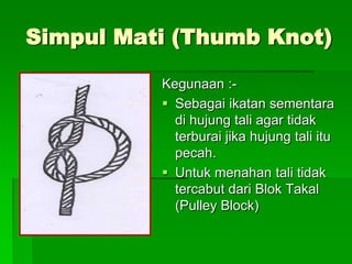My 2 pengenalan tali - ikatan & simpulan - t2 | PPT