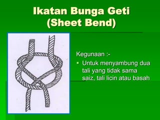 My 2 pengenalan tali - ikatan & simpulan - t2 | PPT