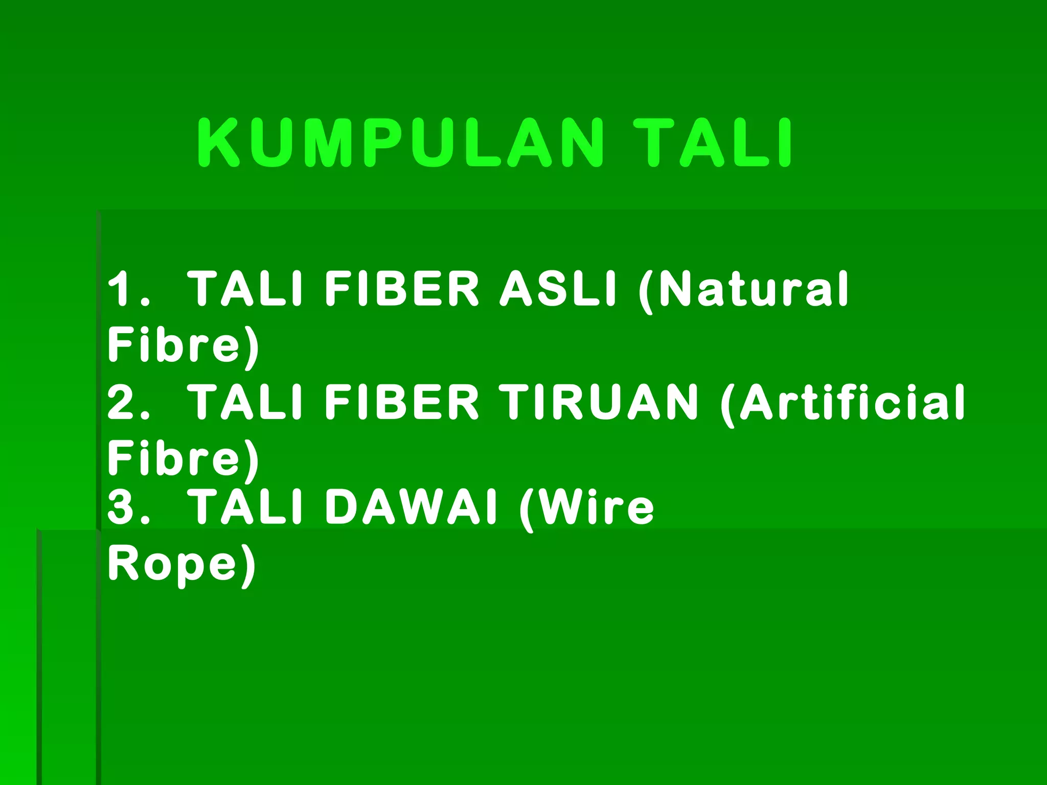 My 2 pengenalan tali - ikatan & simpulan - t2 | PPT