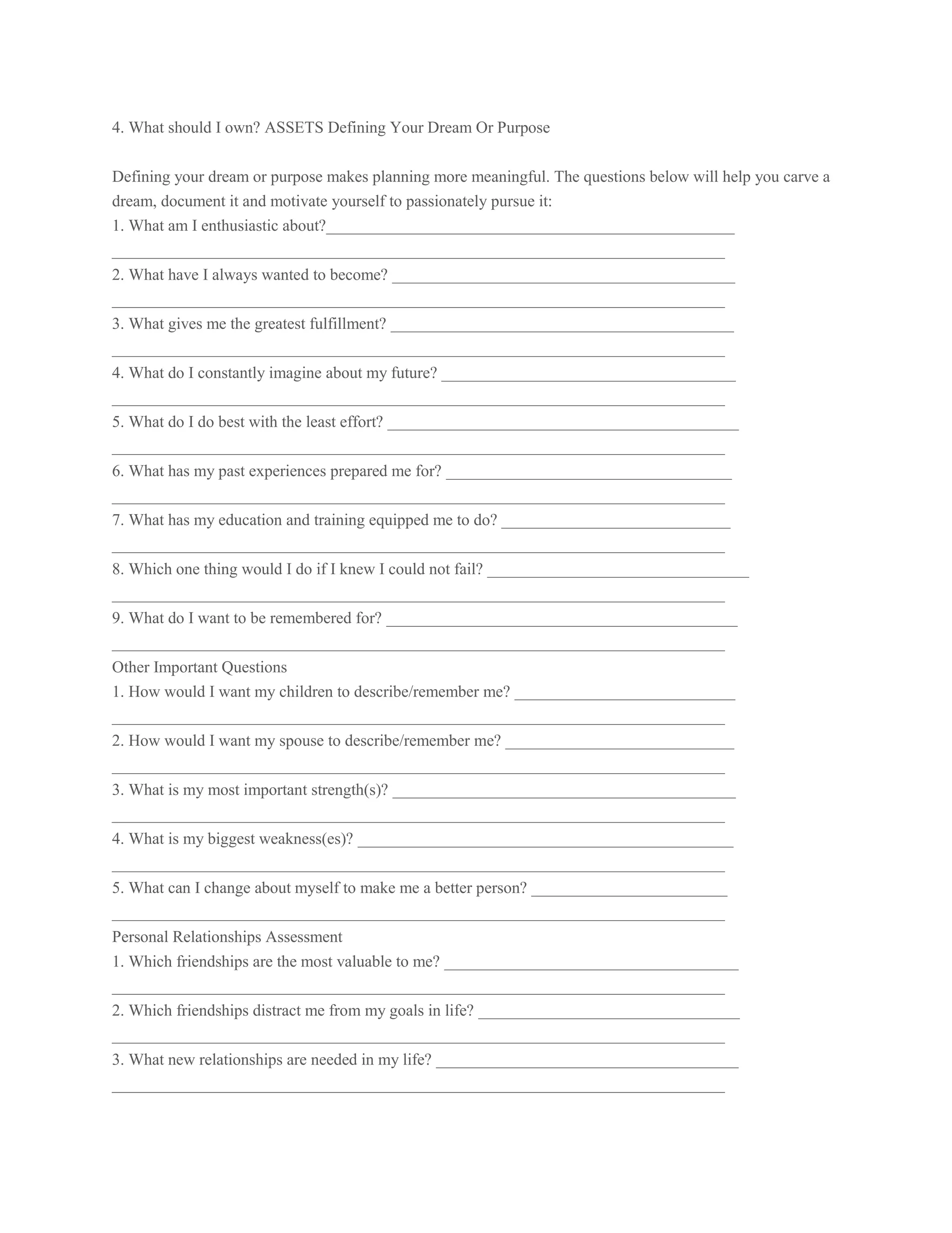 My 20 year personal development plan | PDF