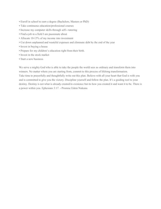 My 20 year personal development plan | PDF