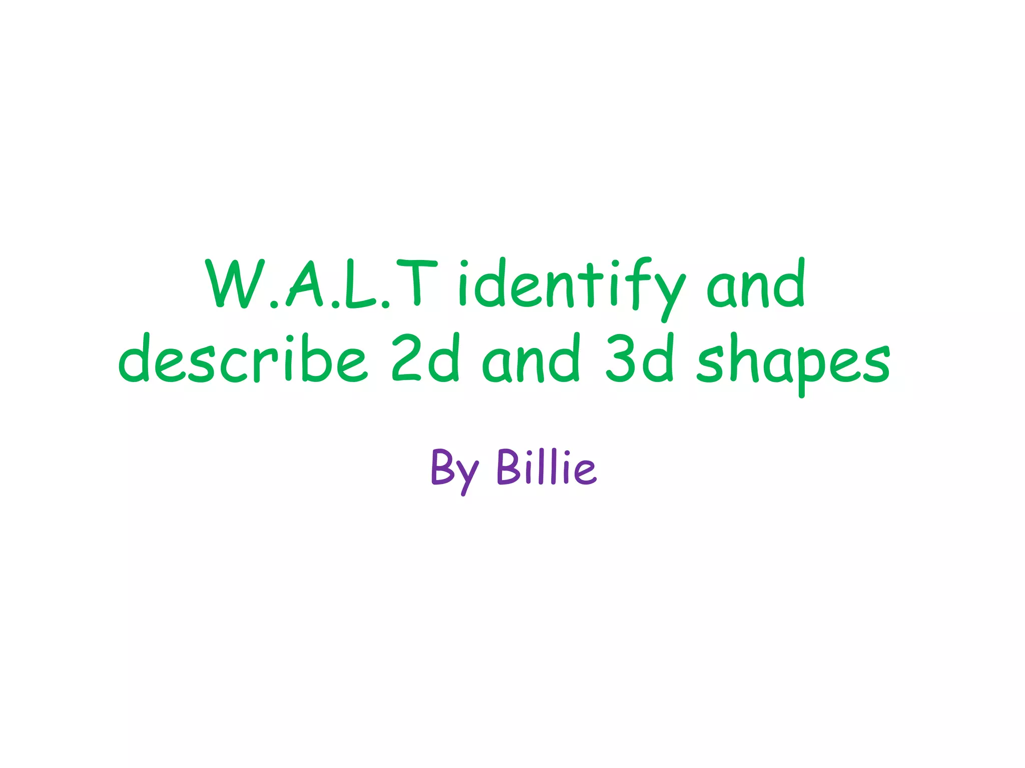 My 3d shapes | PPT