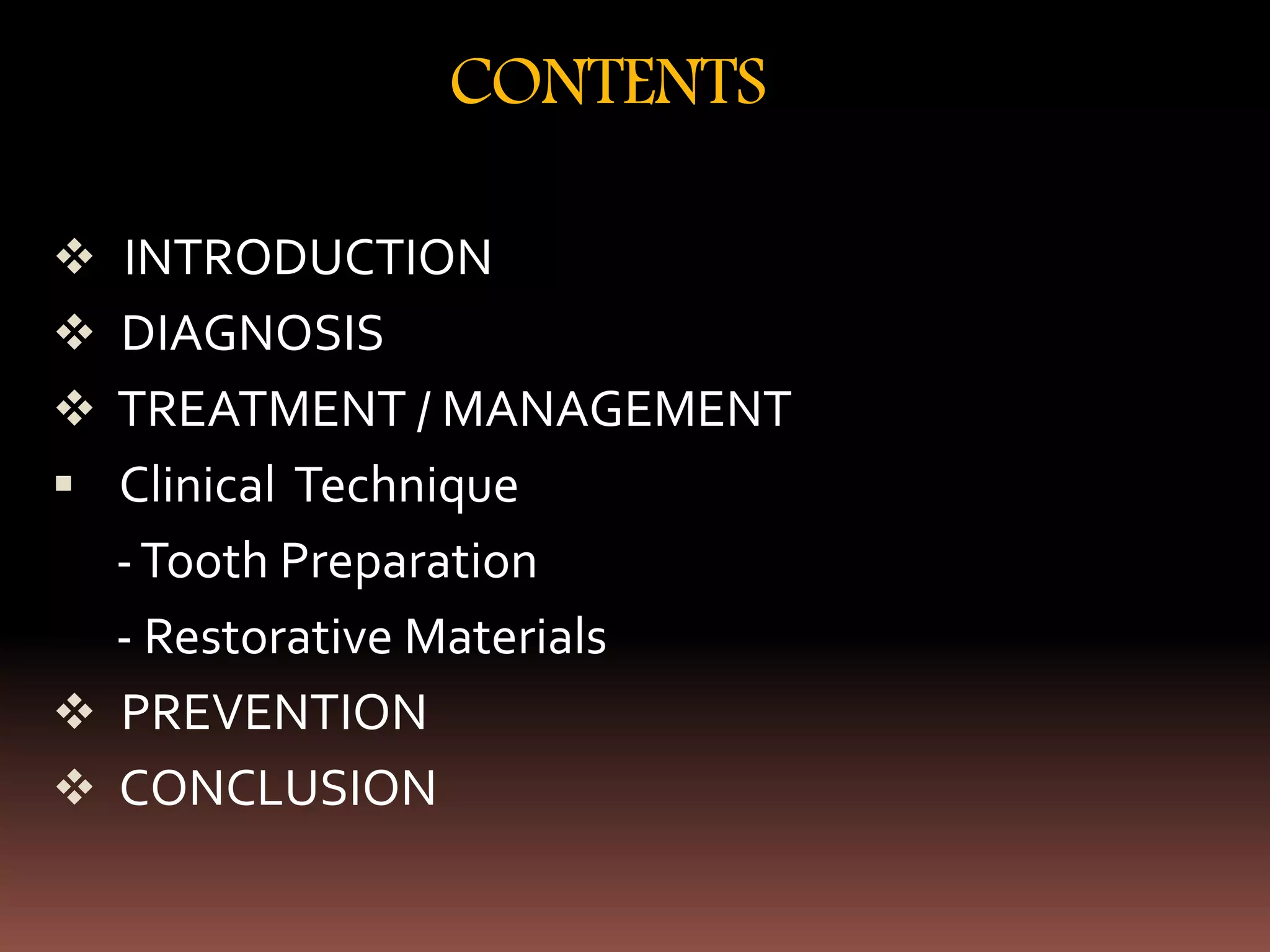 Management of class V caries | PPTX