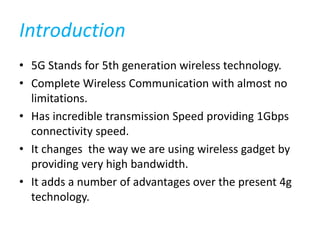 seminar on 5g Technology | PPTX
