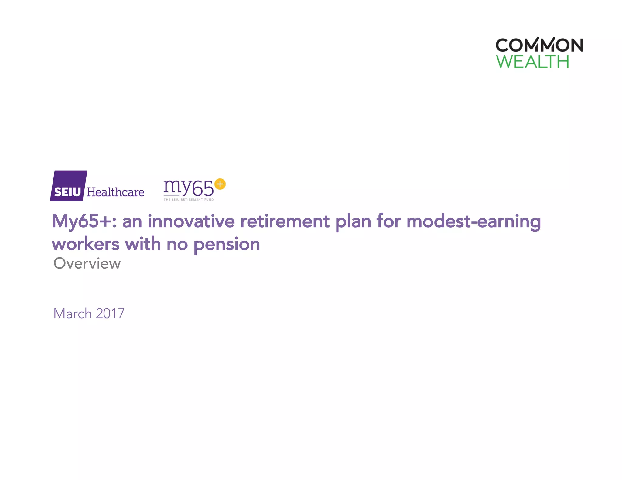 my65+ backgrounder | PPT