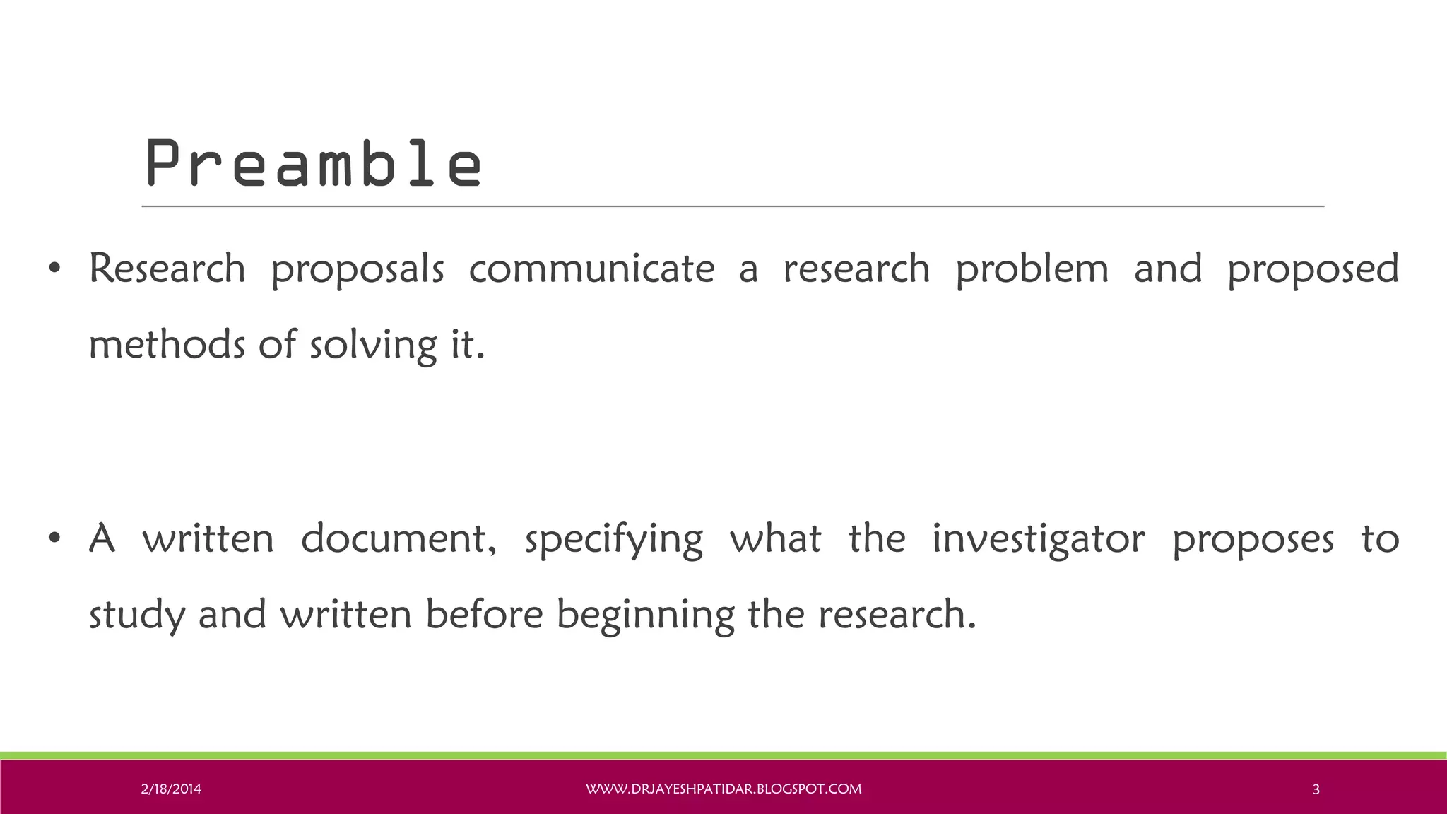 Ppt. developing a research proposal | PDF