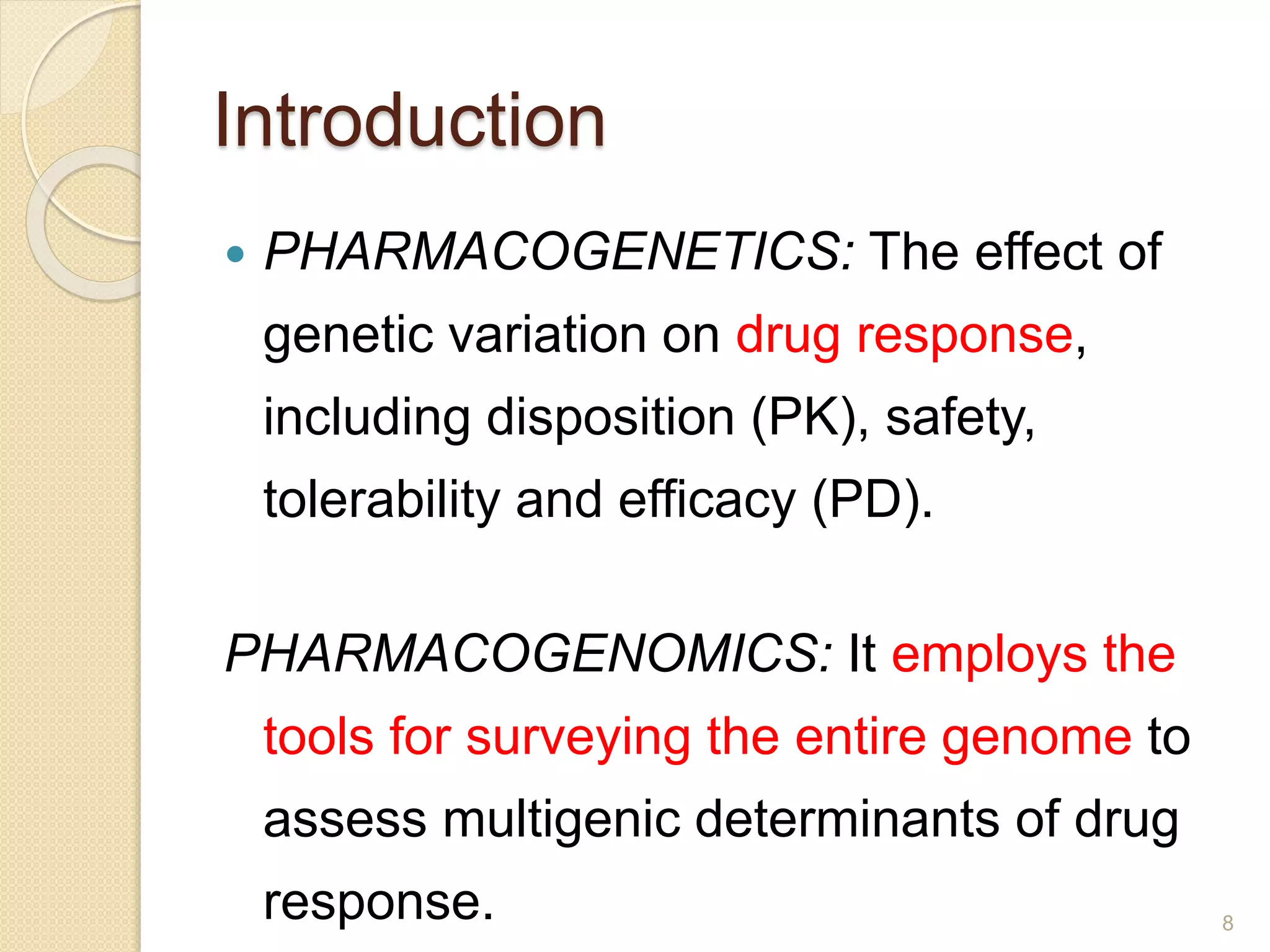 Pharmacogenetics and Pharmacogenomics | PPTX