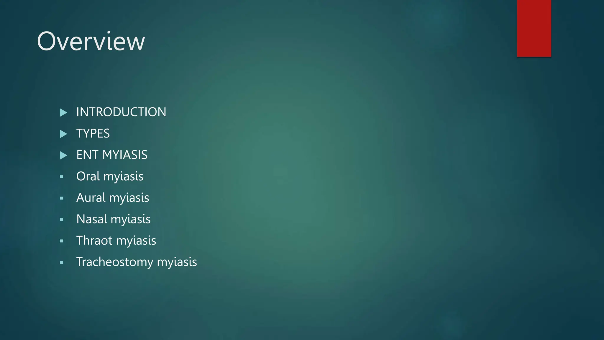 Myiasis in Ear Nose Throat and HNS .pptx