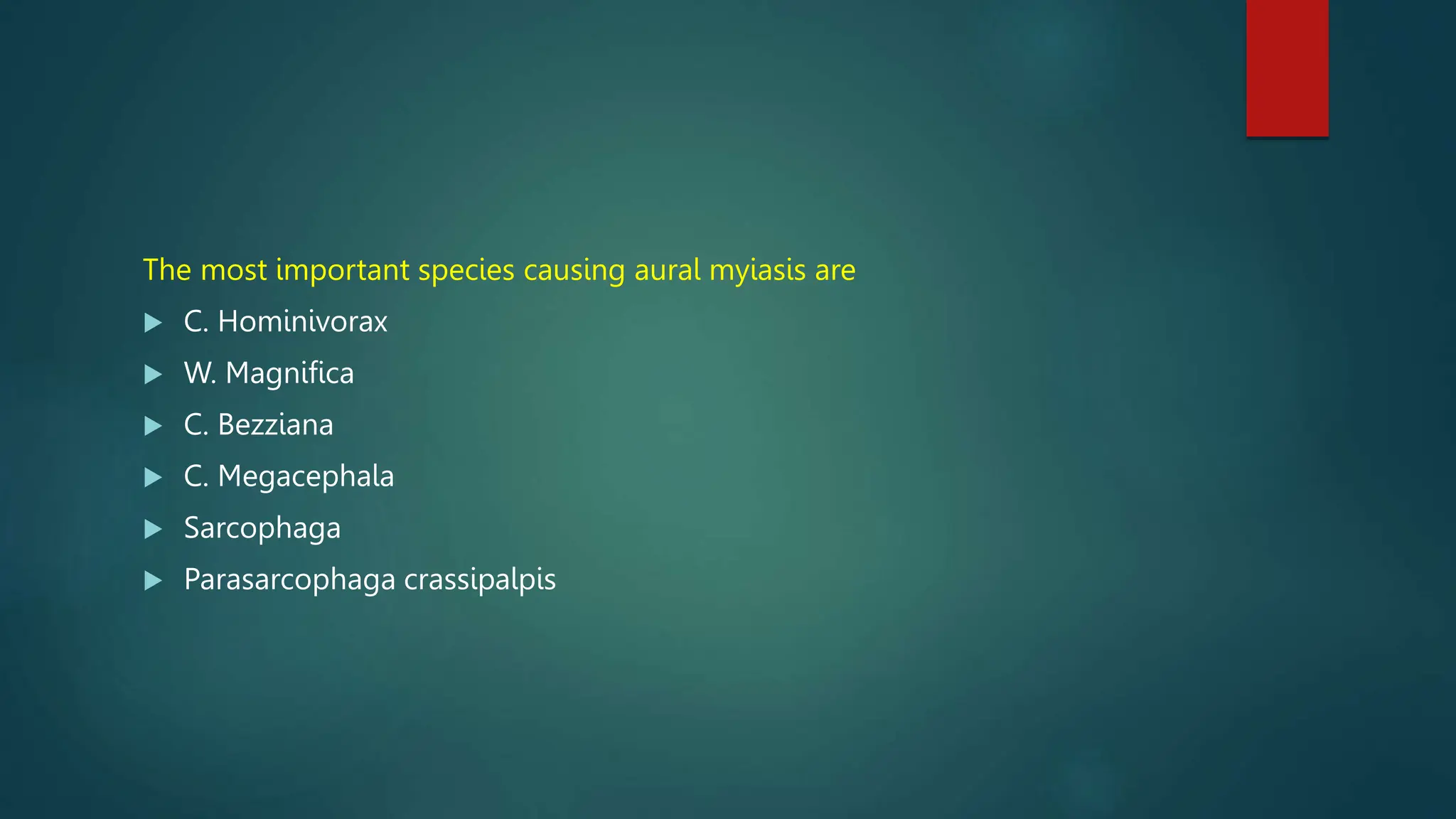 Myiasis in Ear Nose Throat and HNS .pptx