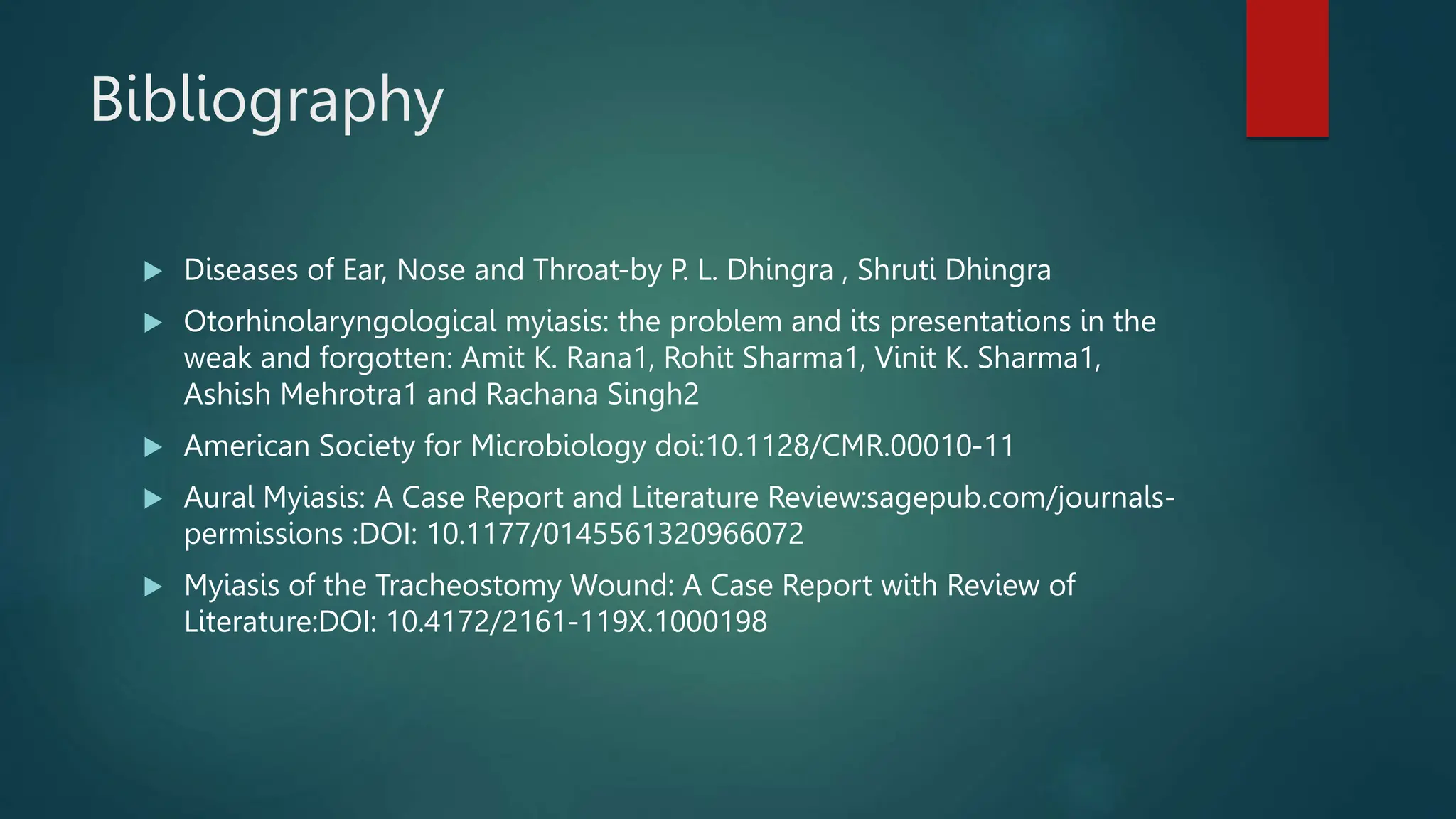 Myiasis in Ear Nose Throat and HNS .pptx