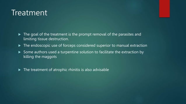 Myiasis in Ear Nose Throat and HNS .pptx