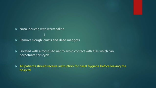 Myiasis in Ear Nose Throat and HNS .pptx