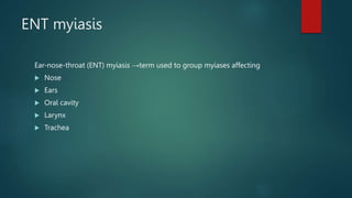 Myiasis in Ear Nose Throat and HNS .pptx