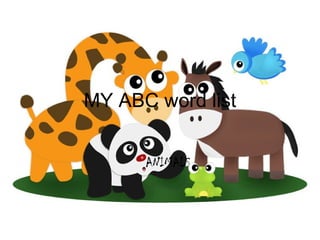 Animal ABC book | PPT