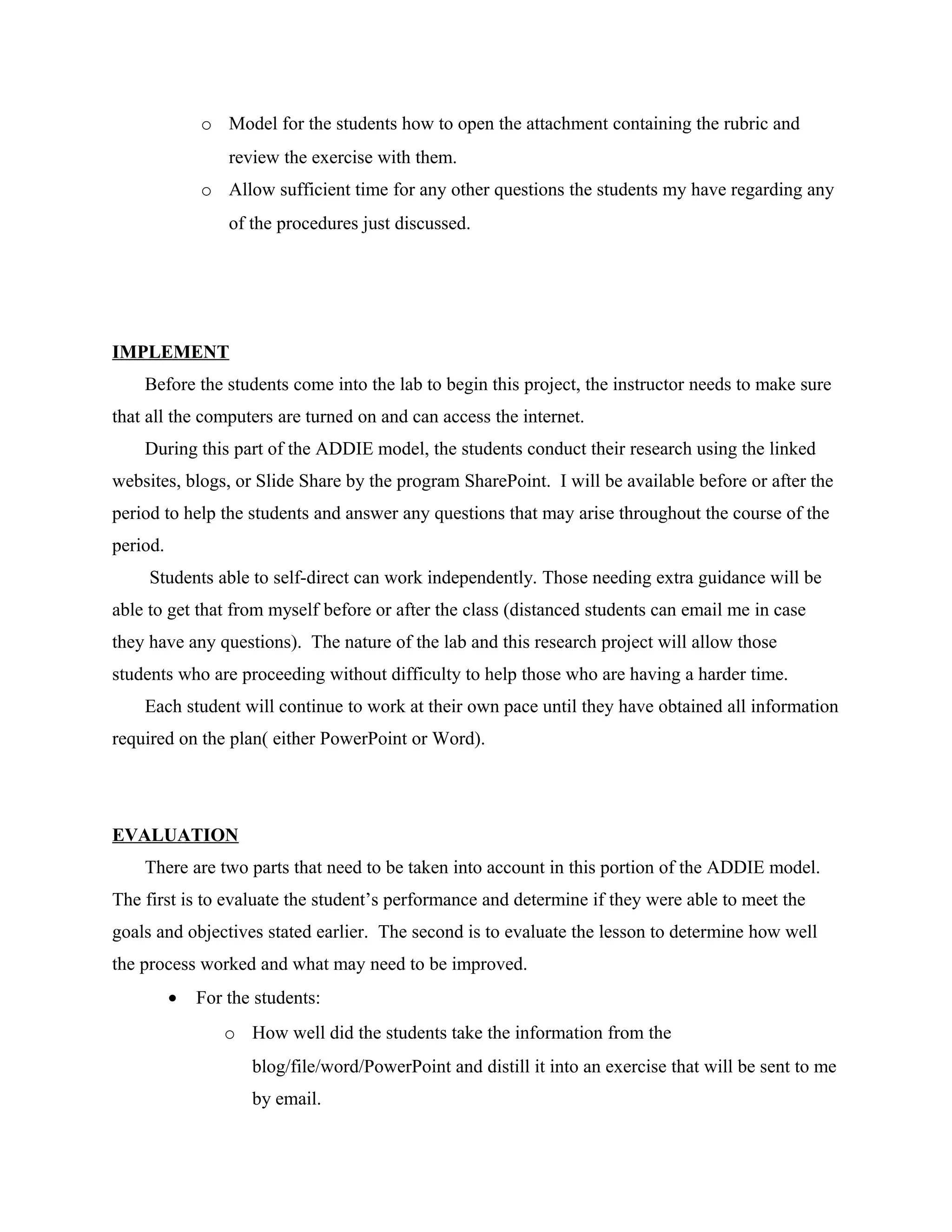 My addie model | DOC