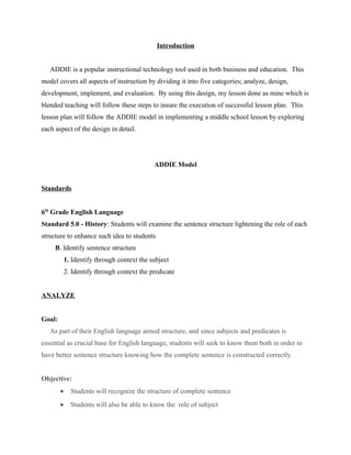 My addie model | DOC