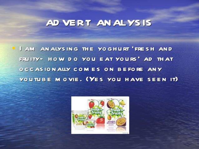 My advert analysis | PPT