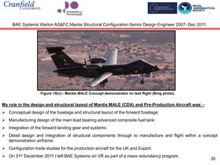 My Aerospace Design and Structures Career Engineering LinkedIn version ...