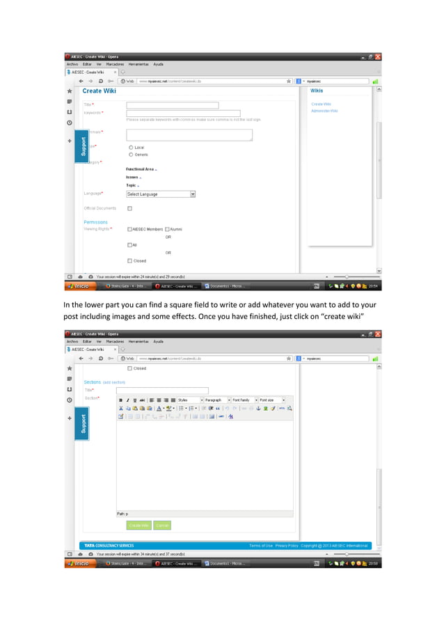 AIESEC Academy | MyAiesec: How to Create Teams | PDF