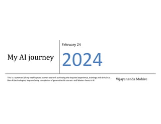 My Journey towards Artificial Intelligence | PPT