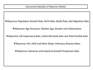 Myanmar Pharmaceutical market an Overview and an Opportunity | PDF