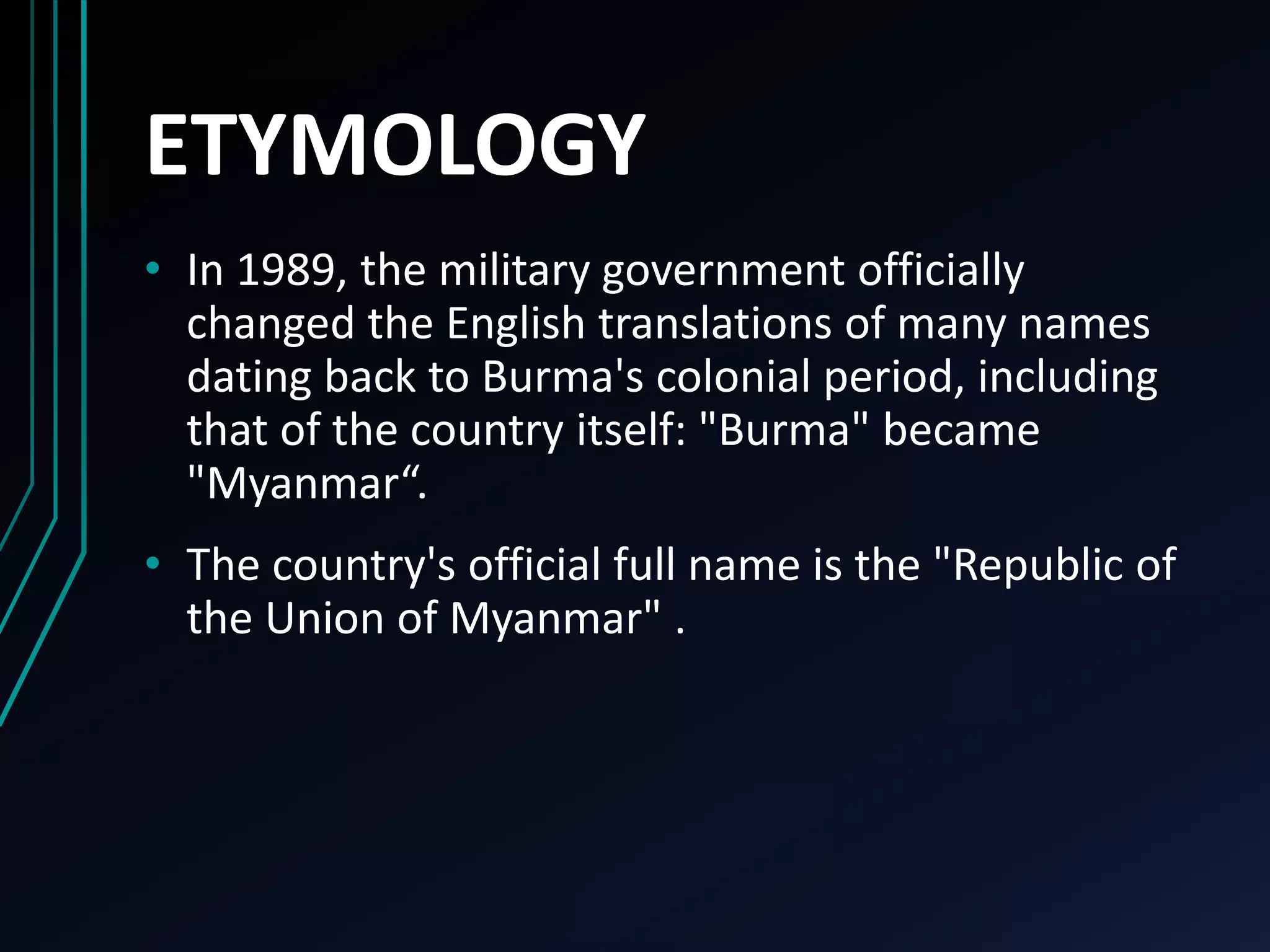 Myanmar's Politics, Economy, and Government | PPTX