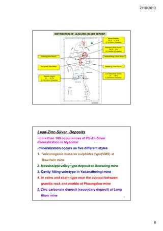 Myanmar mineral-resources-presentation-2013 | PDF