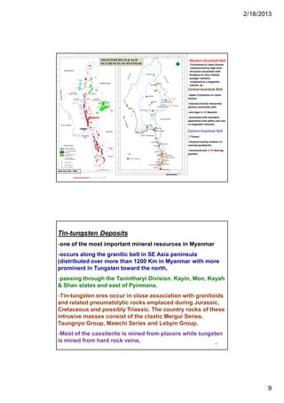 Myanmar mineral-resources-presentation-2013 | PDF
