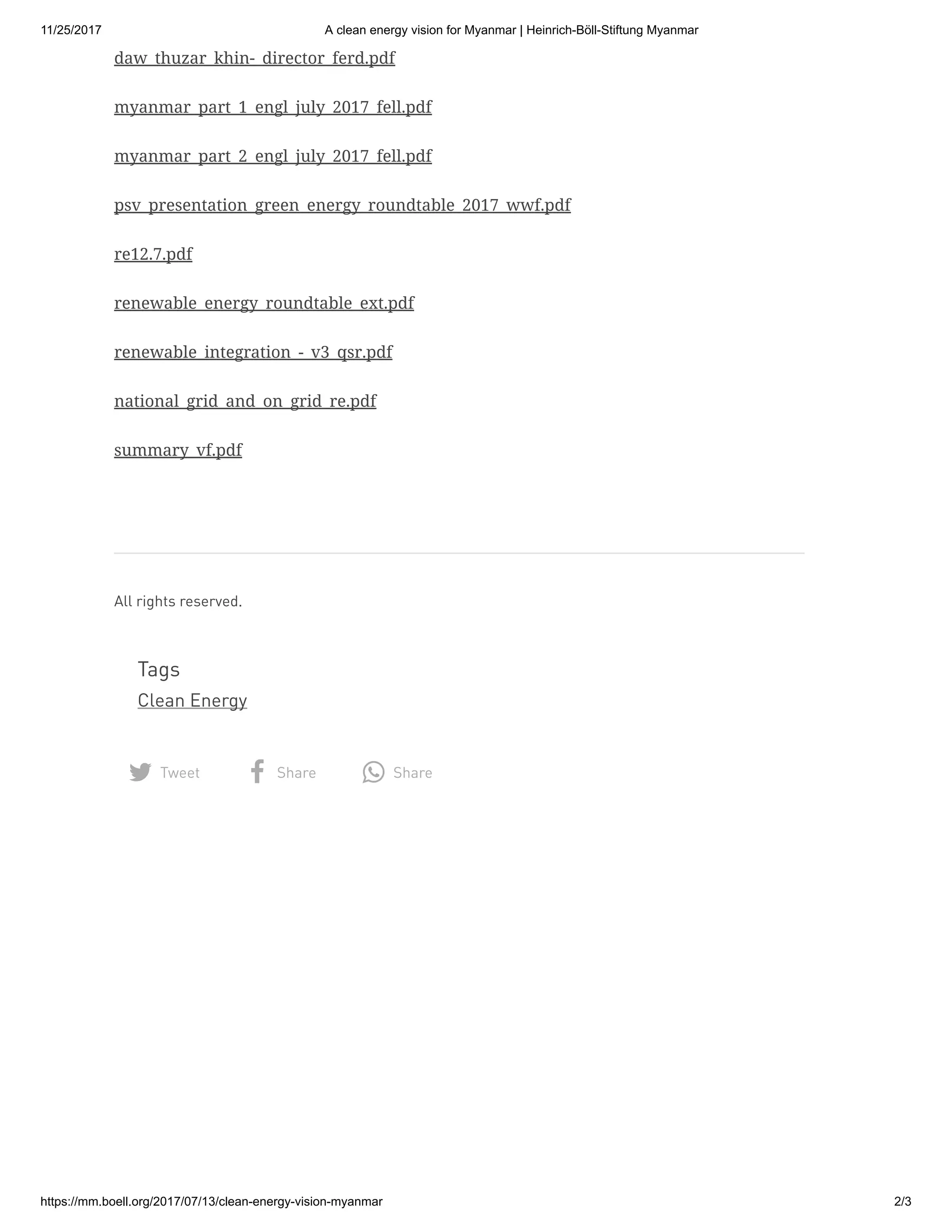 Myanmar coal report and clean renewable energy | PDF